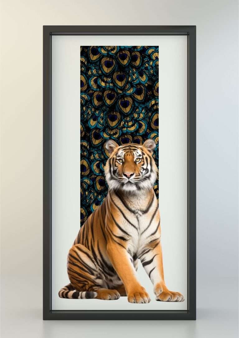Tiger Big Cat Sitting Frame - World For Nature